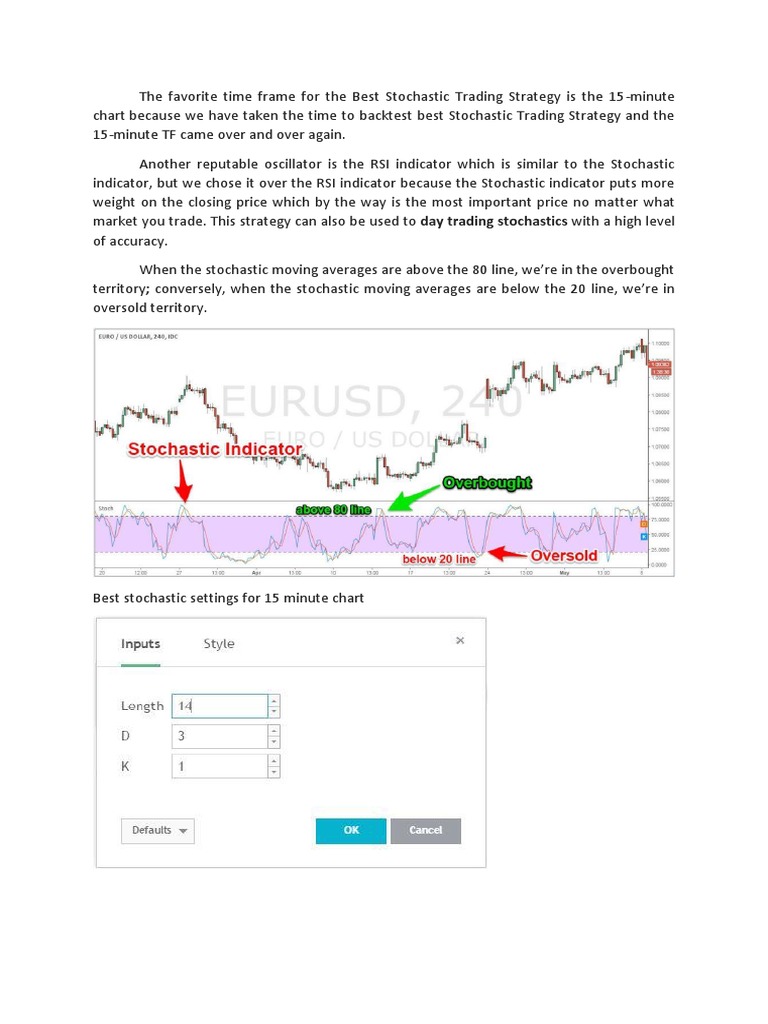 Best Stochastic Strategy for 15-Minute Chart | PDF | Moving Average ...