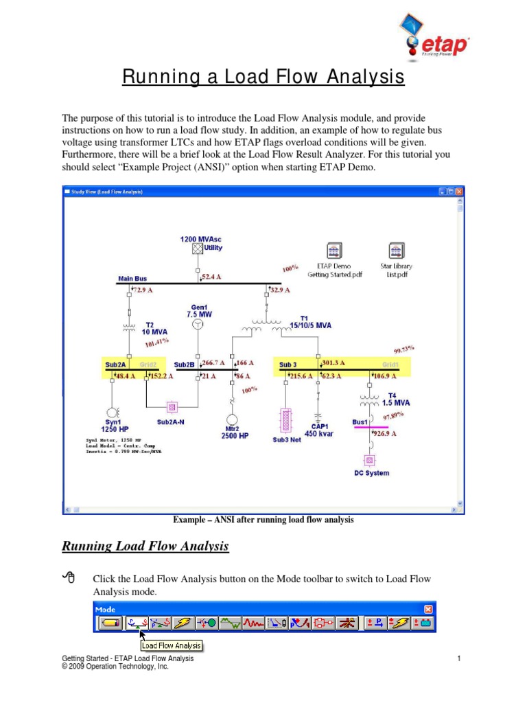 Load-Flow-Analysis Etap PDF | PDF | Transformer | Electronic Engineering