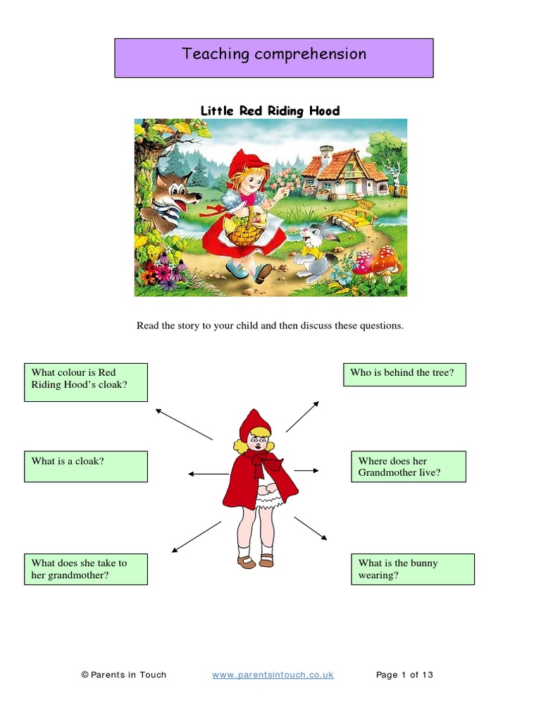 Teaching Comprehension: Little Red Riding Hood | Download Free PDF ...