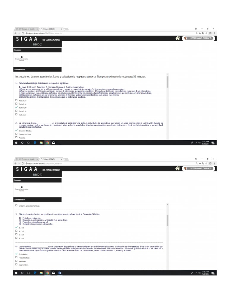 Evaluacion Sisec 2018-A | PDF