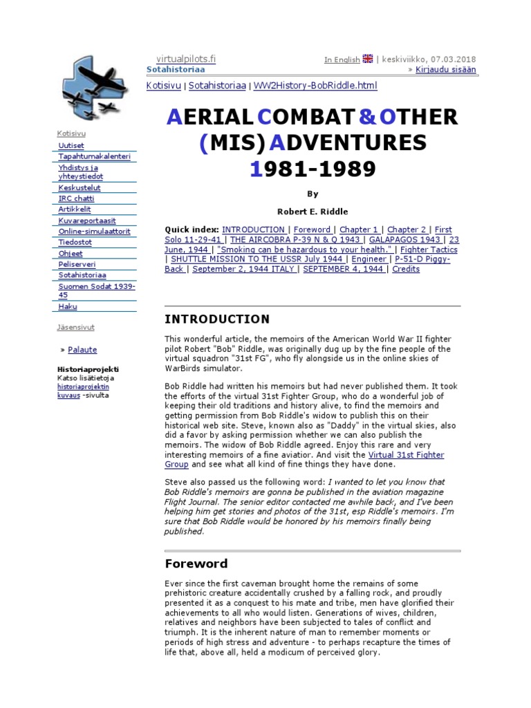 Robert E. Riddle Memoirs | PDF | Consolidated B 24 Liberator | Fighter ...