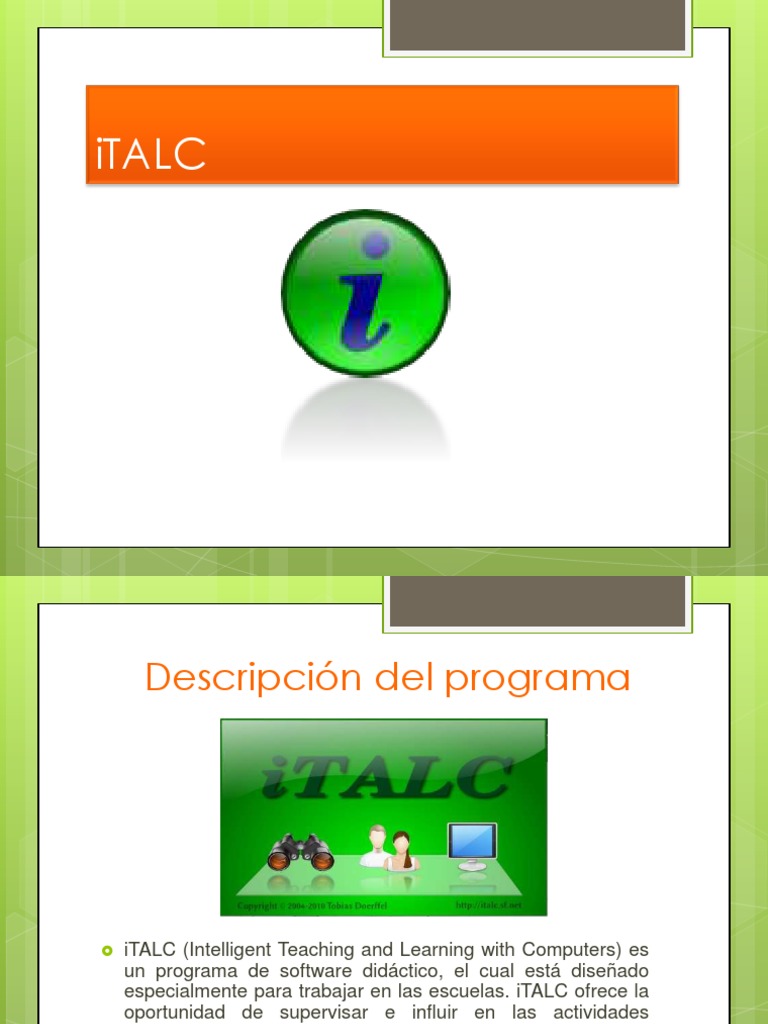 Presentacion ITALC | PDF | Ventana (informática) | Point and Click