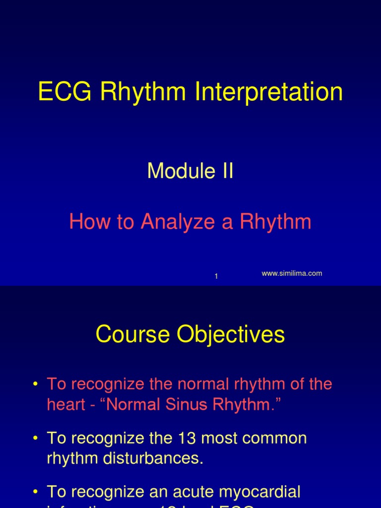 Module2 How To Analyze Rhythm | PDF | Electrocardiography ...