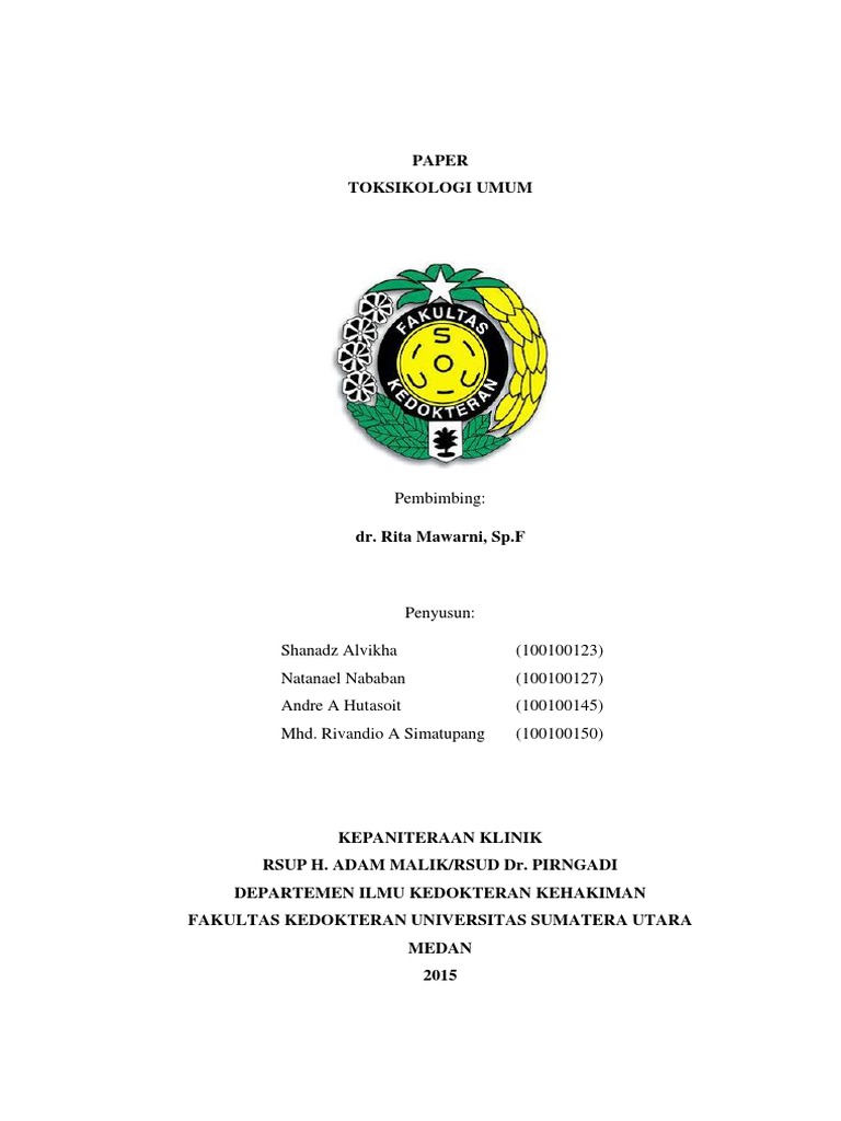 Paper Toksikologi Umum Forensik Pdf
