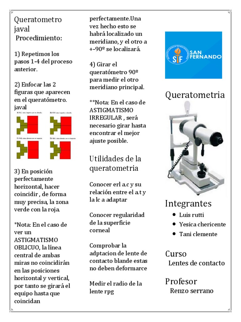 Queratometria | PDF | Córnea | Ojo humano