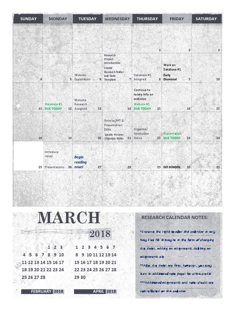 Calendar For Research | PDF | Computing | Computing And Information ...