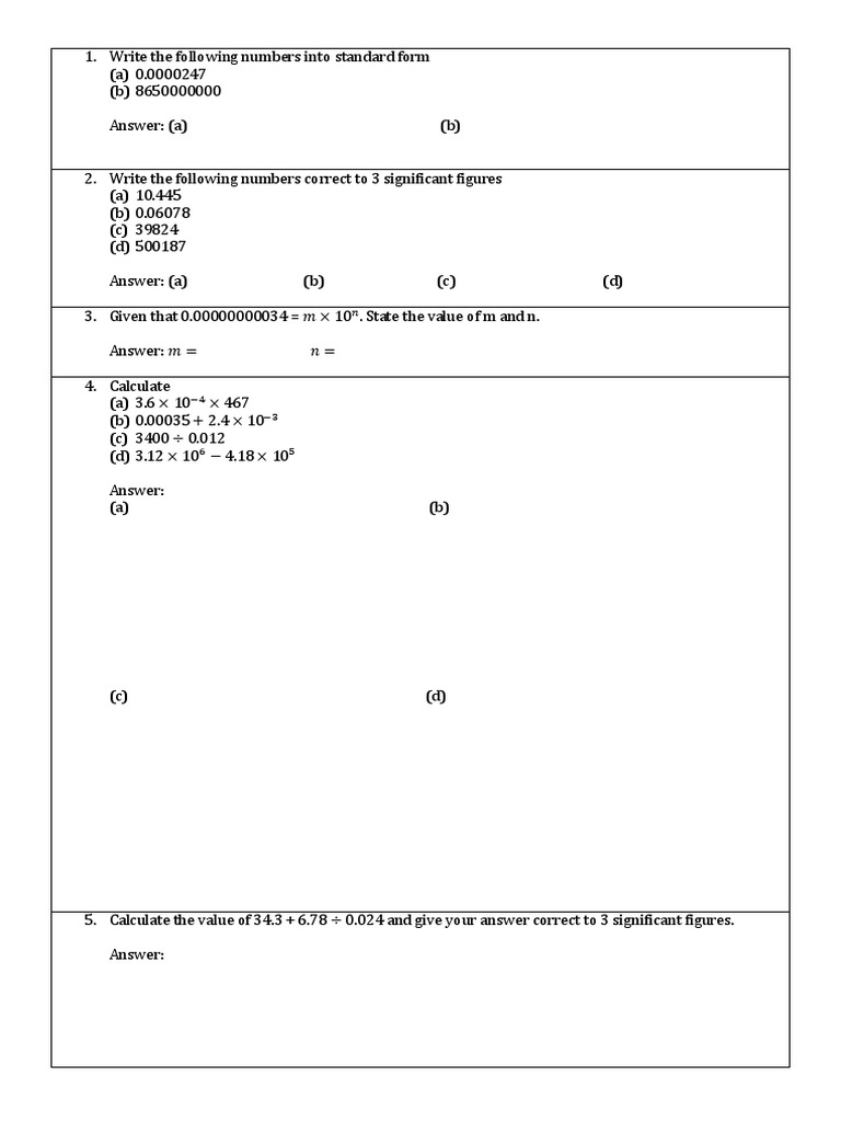 F4 Test 1 Mathematics Chapter 1 To 3 | PDF | Argument | Elementary ...