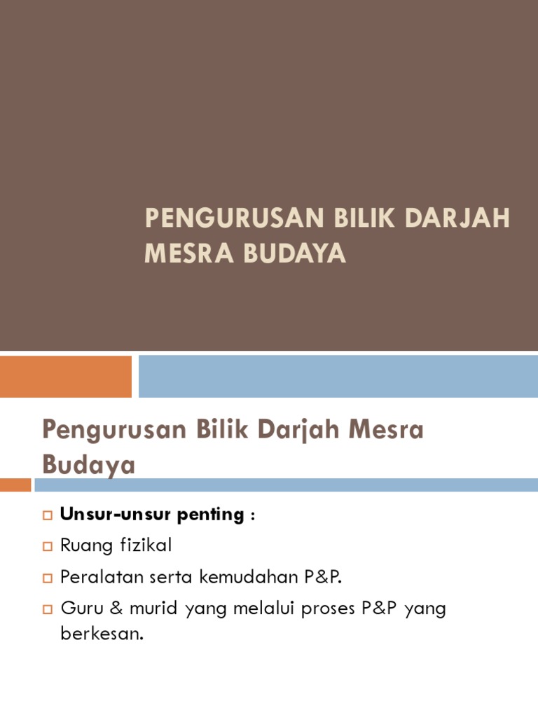 Pengurusan Bilik Darjah Mesra Budaya 5 | PDF