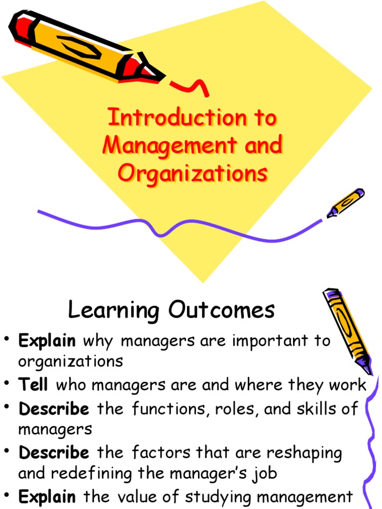 Chapter 1 - Introduction To Management and Organizations | PDF | Goal ...