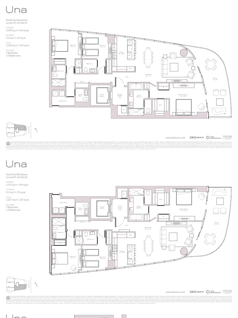Una Residences Floor Plans Overview | PDF | Wall | Bathroom