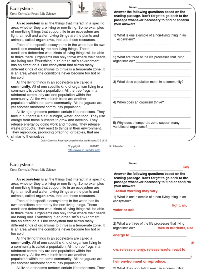 WKST 1 | PDF | Ecosystem | Life