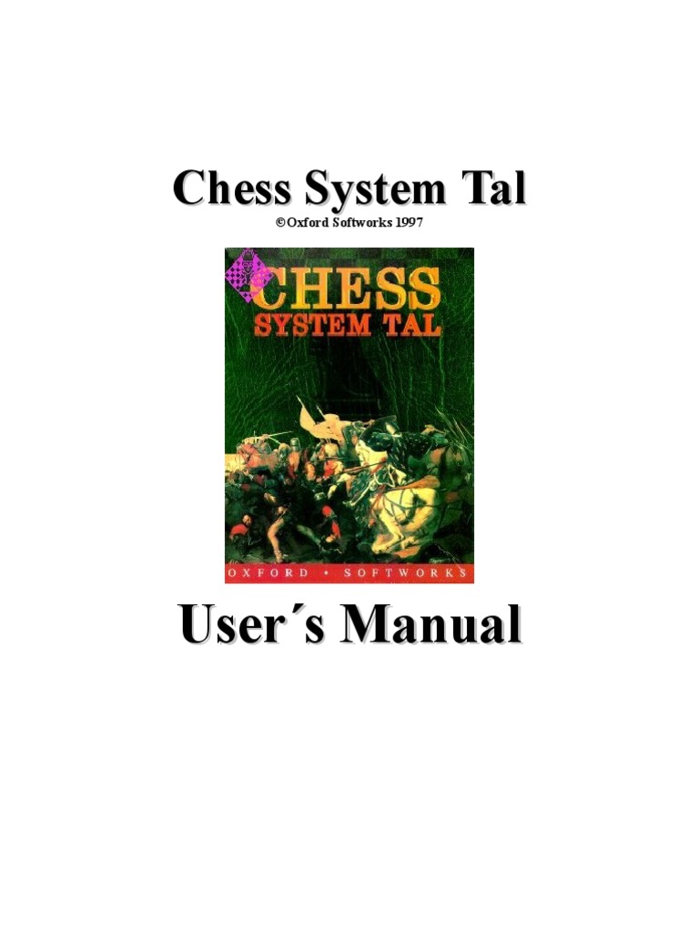 Chess System Tal (User's Manual) | PDF | Chess | Menu (Computing)