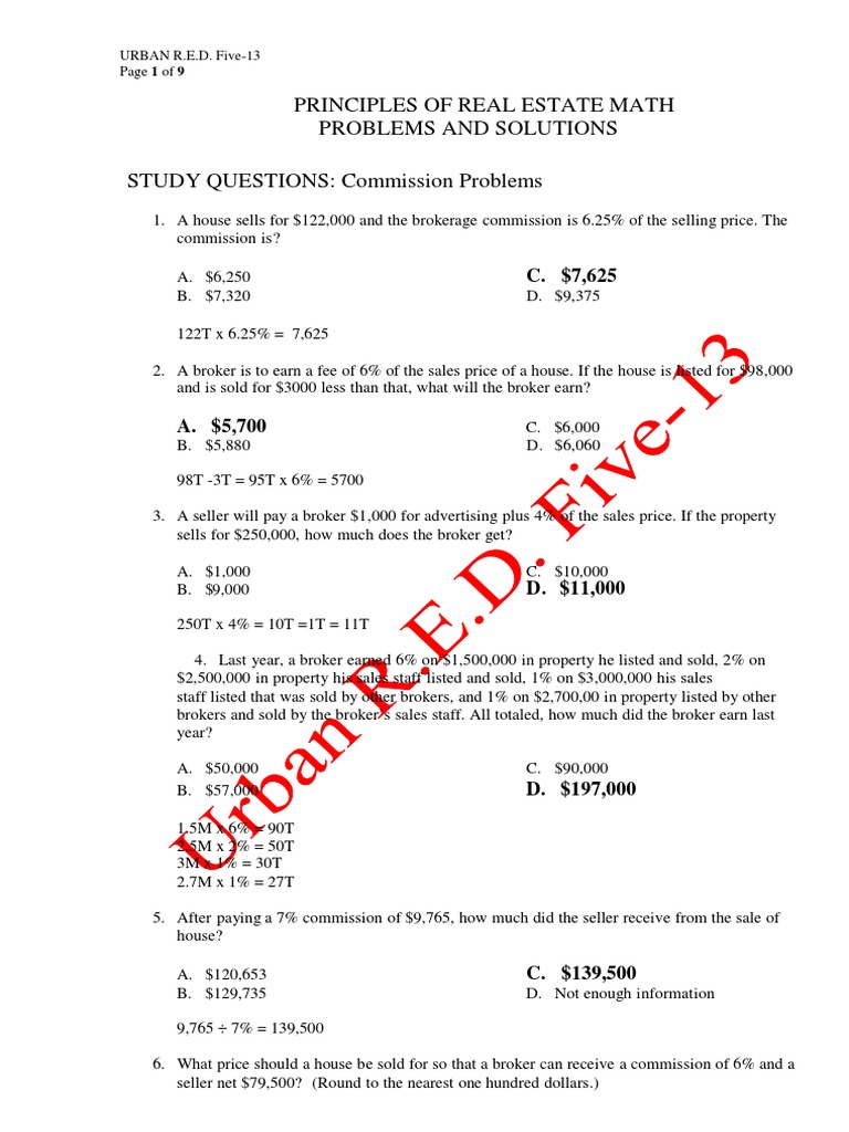 Math Practice Quiz With Solutions | PDF | Loan To Value Ratio | Loans