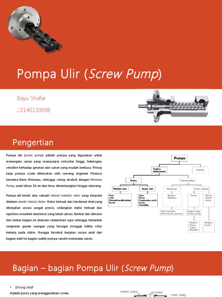 Pompa Ulir (Screw Pump) | PDF