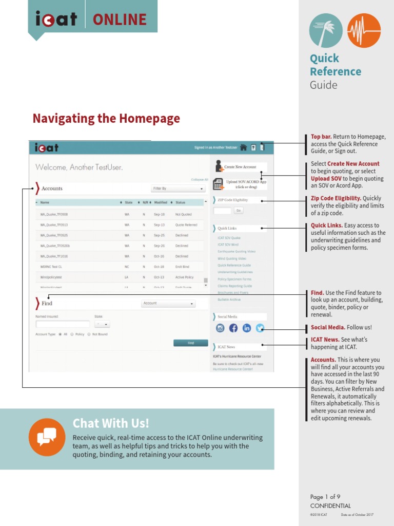 ICAT Online Producer Quick Reference Guide | PDF | Deductible | Insurance