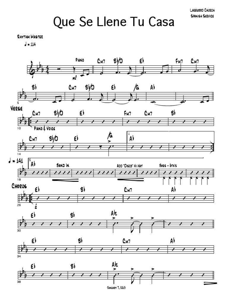 Que Se Llene Tu Casa | PDF | Formas de canciones | Formas musicales