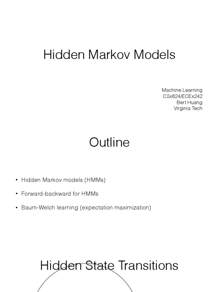 19-Hidden Markov Models | PDF | Computational Neuroscience | Teaching ...