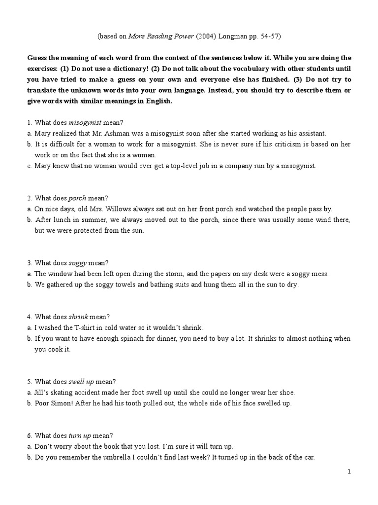 Guess Meaning 3 | PDF