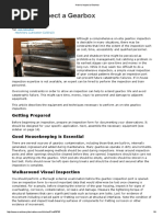 Gearbox Inspection Techniques and Checklist | PDF | Gear | Bearing ...