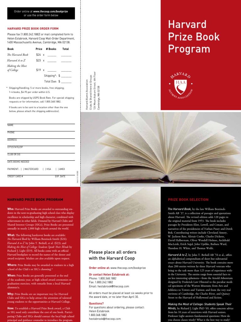 Harvard Prize Book Program Overview | PDF | Harvard University | Schools