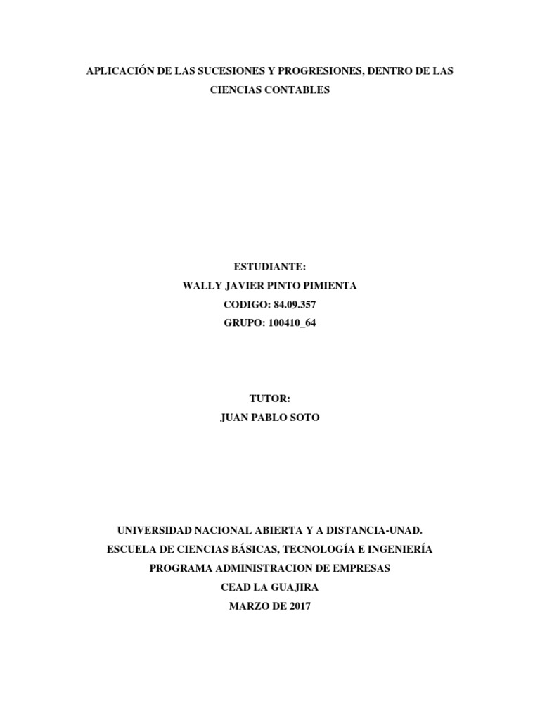 Ensayo - Aplicación de Las Sucesiones y Progresiones | PDF | Secuencia | Aritmética