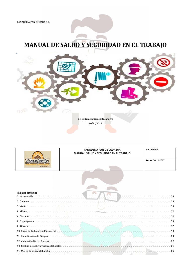 MANUAL DE SALUD Y SEGURIDAD EN EL TRABAJO ACTUAL 001.docx | Calidad ...
