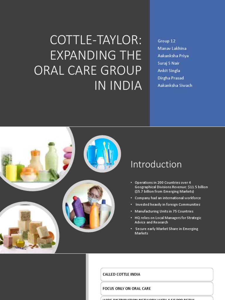 Cottle-Taylor: Expanding The Oral Care Group in India | PDF | Oral ...