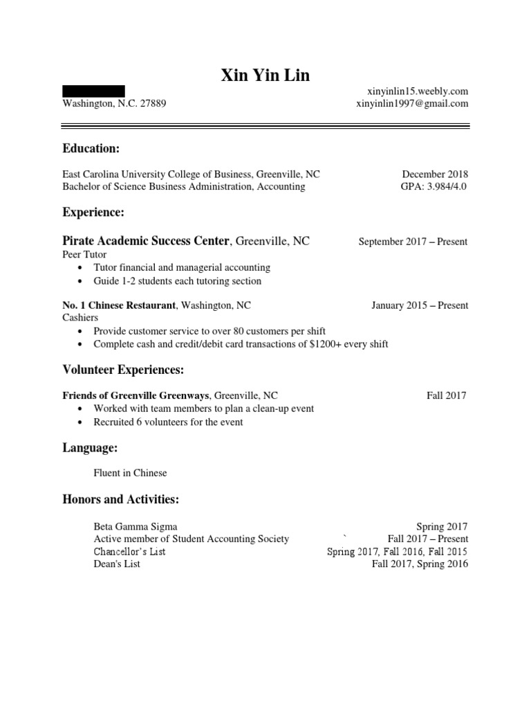 Xin Lin Ey LC Resume | PDF