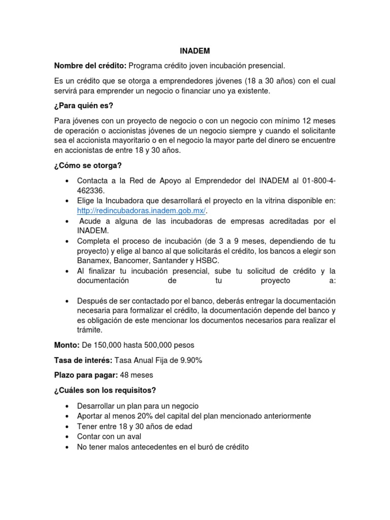 INADEM Mision y Vision | PDF