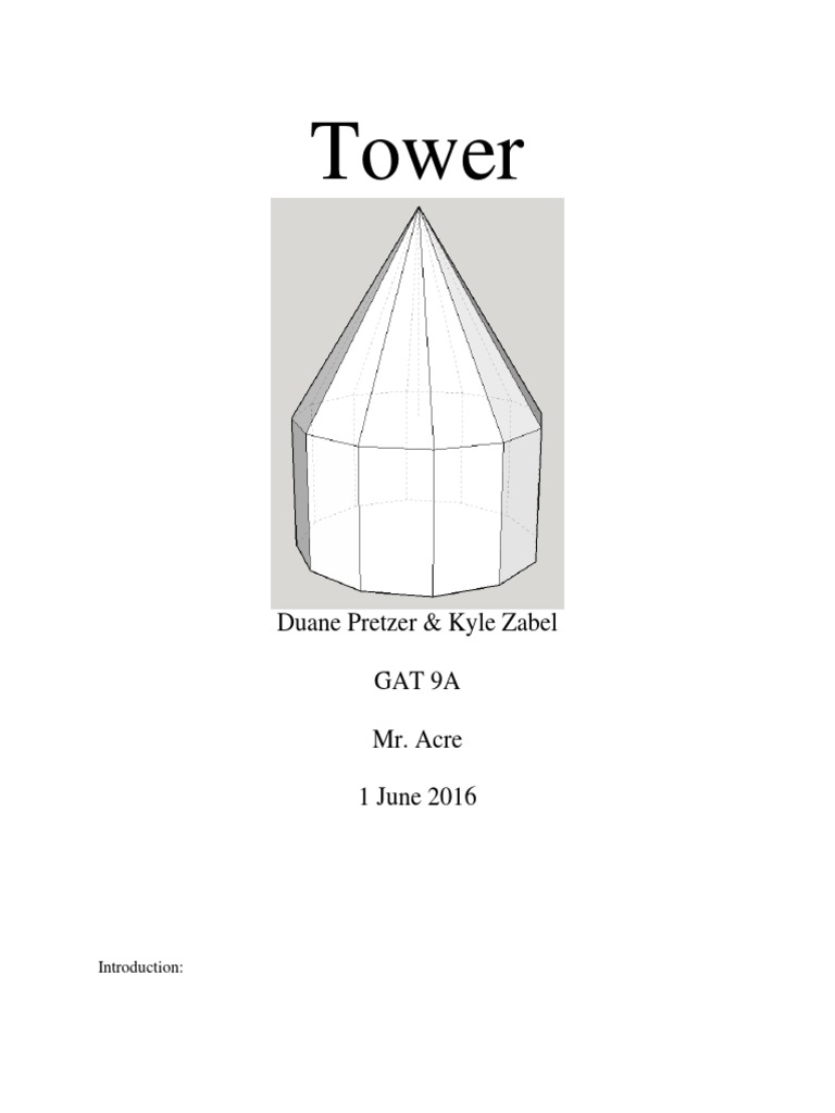 Tower Project | PDF | Area | Triangle
