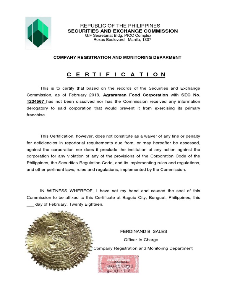 Compliance Monitoring Certificate | PDF