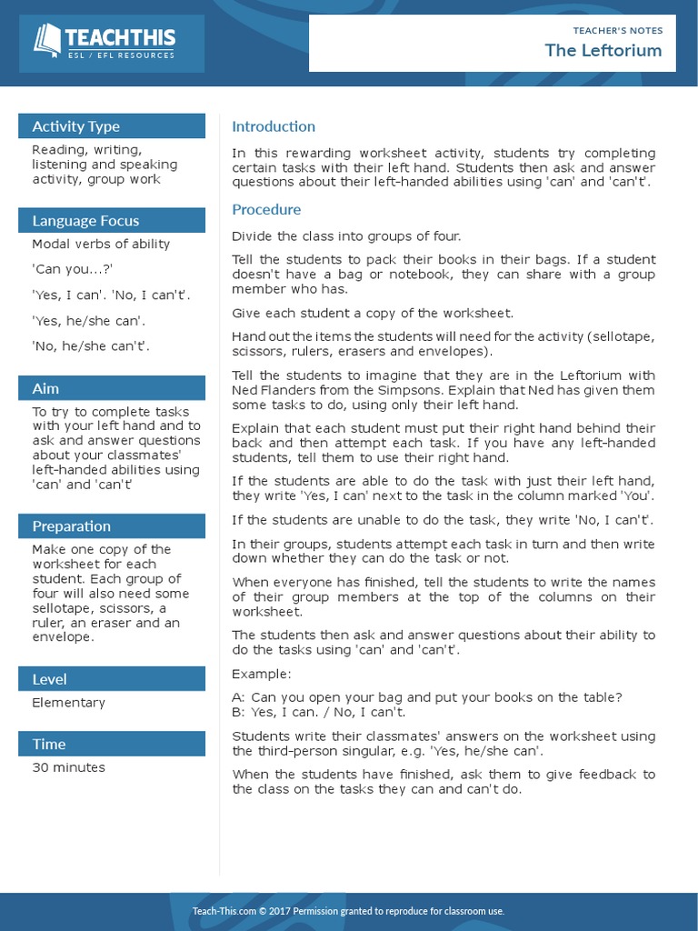 The Leftorium | PDF | English As A Second Or Foreign Language | Linguistics