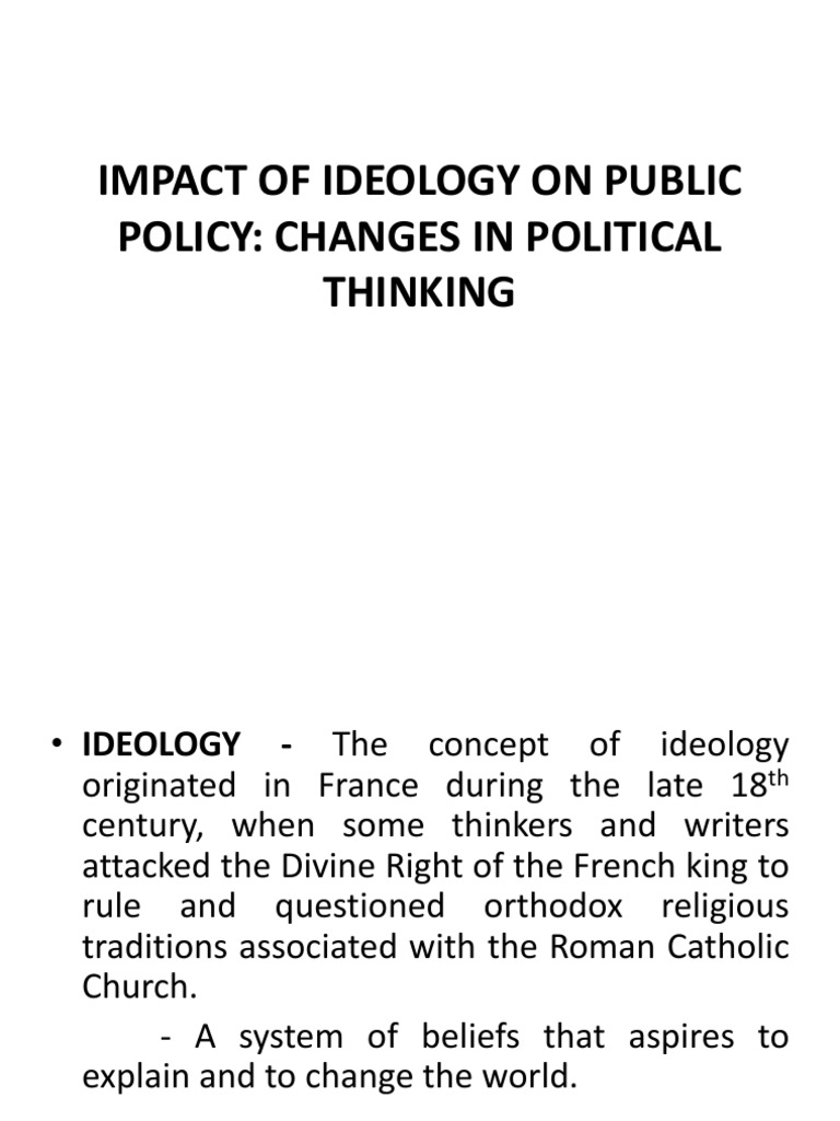 Impact of Ideology On Public Policy | PDF | Ideologies | Property