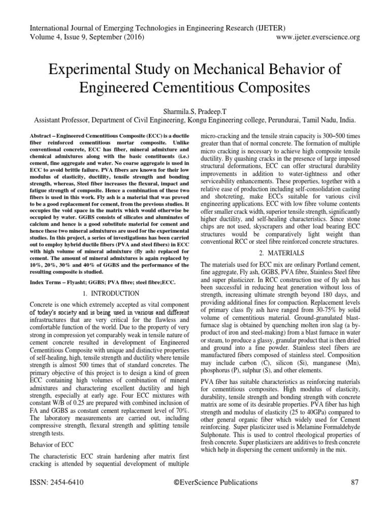 Bendable Concrete | PDF | Composite Material | Concrete