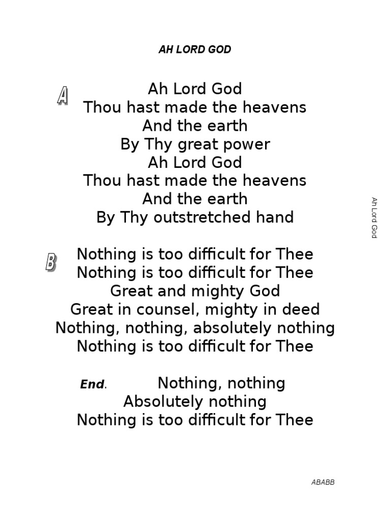 Ah Lord God | PDF