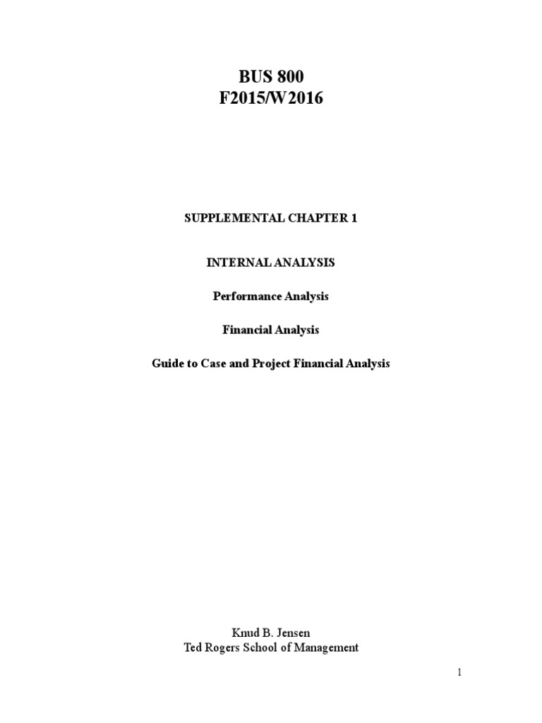 BUS 800 Supplemental Chapter F 2015, W 2016 | PDF | Revenue | Equity ...