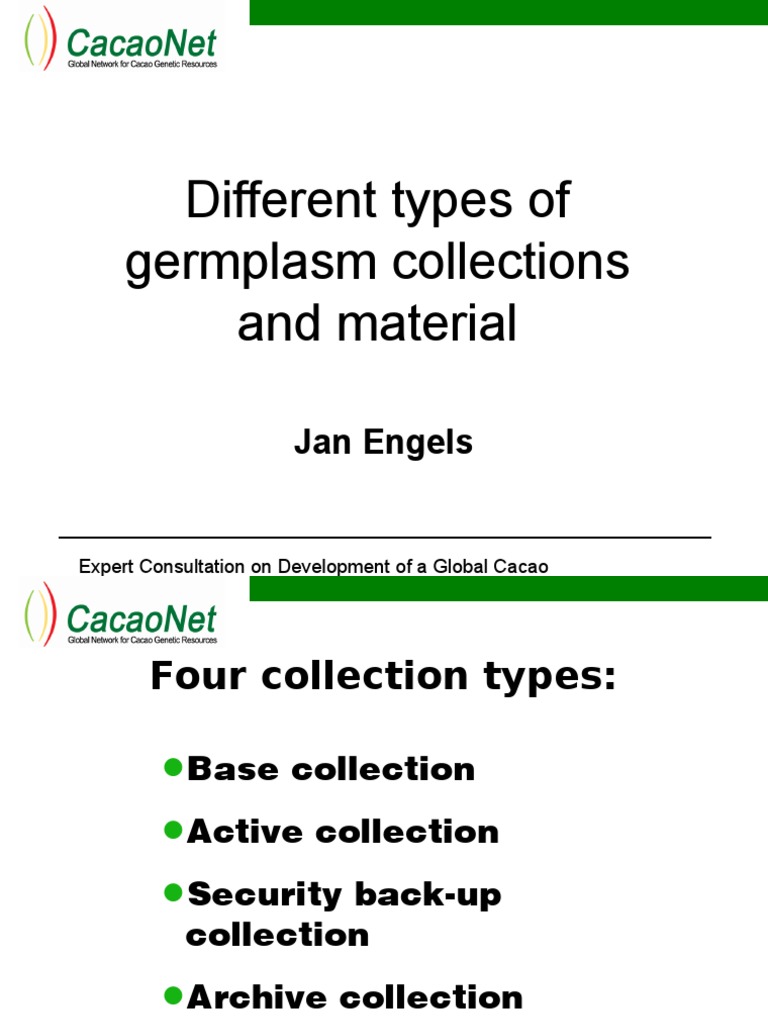 Different Collection Types and Germ Plasm Materials | PDF ...