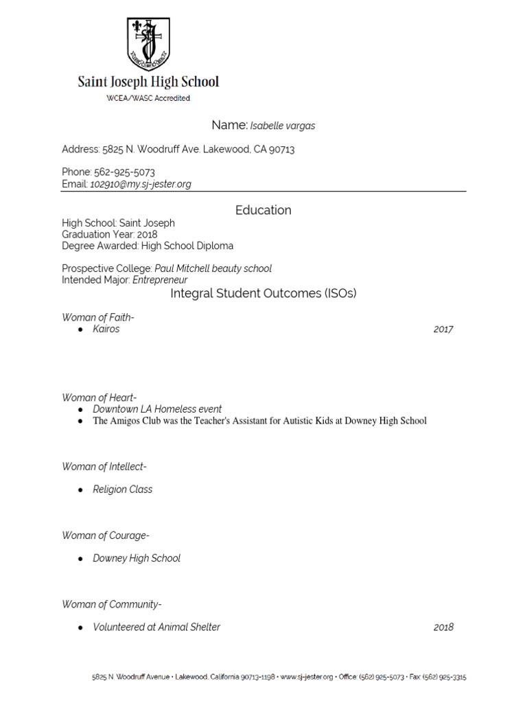 Isos Resume 2018 | PDF