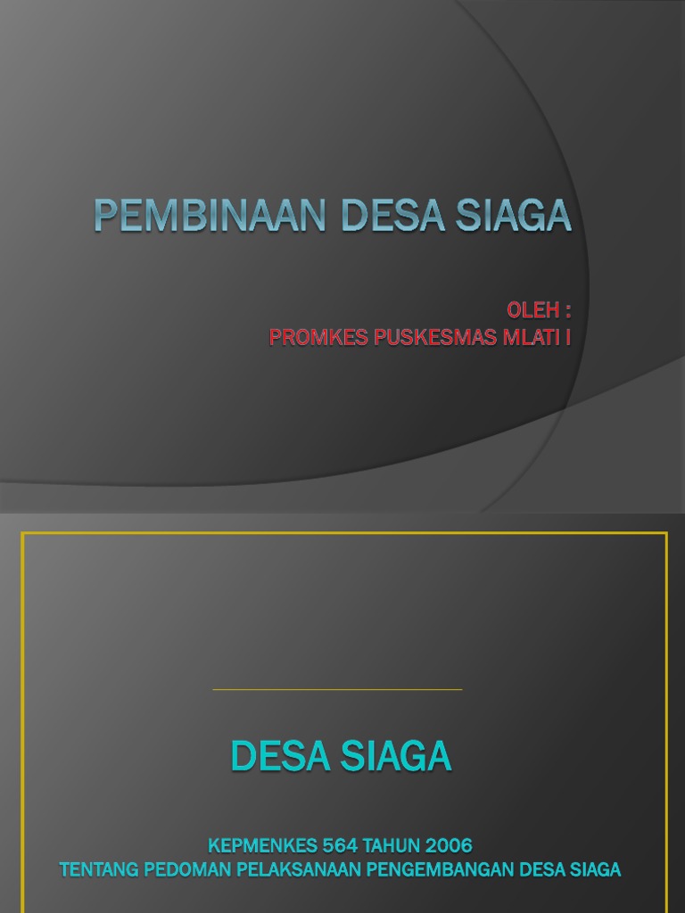 Desa Siaga | PDF