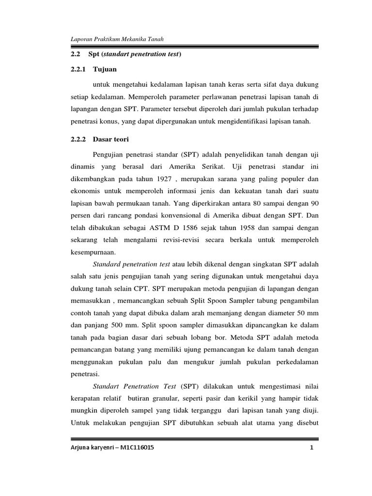 Uji SPT | PDF