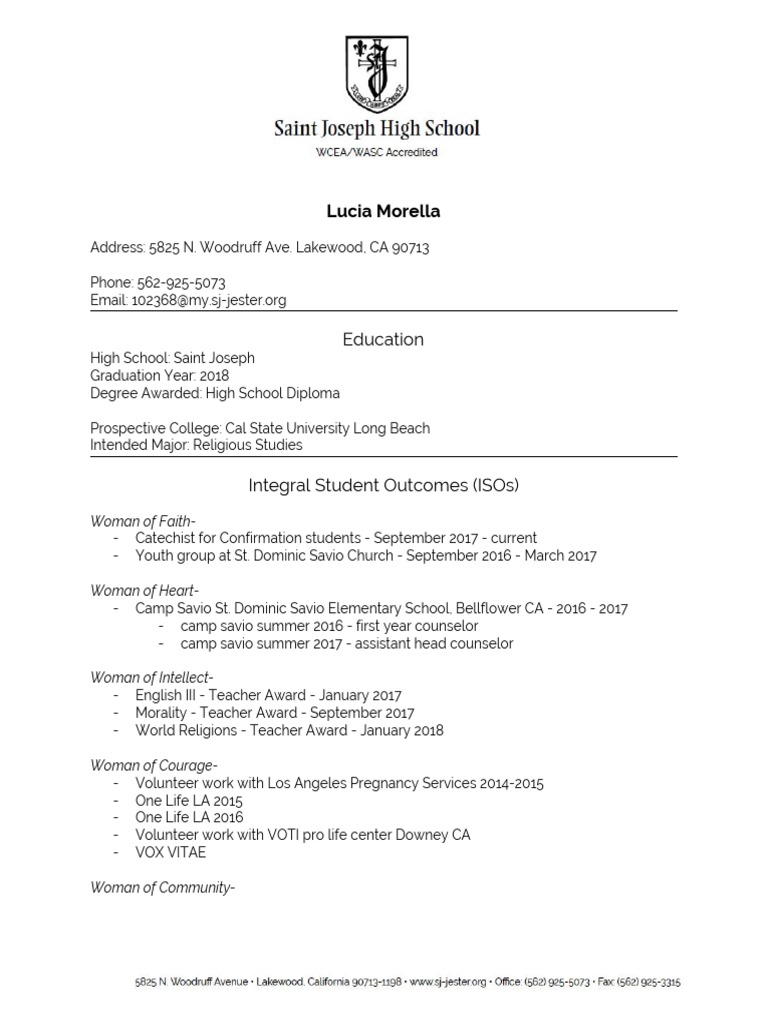 Isos Resume 2018 | PDF