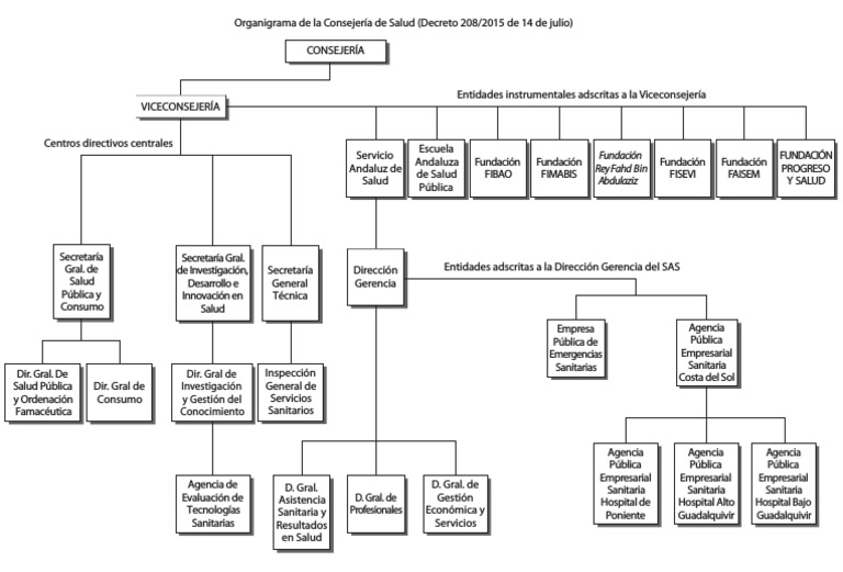 Organigrama Consejeria de Salud | PDF | Economias