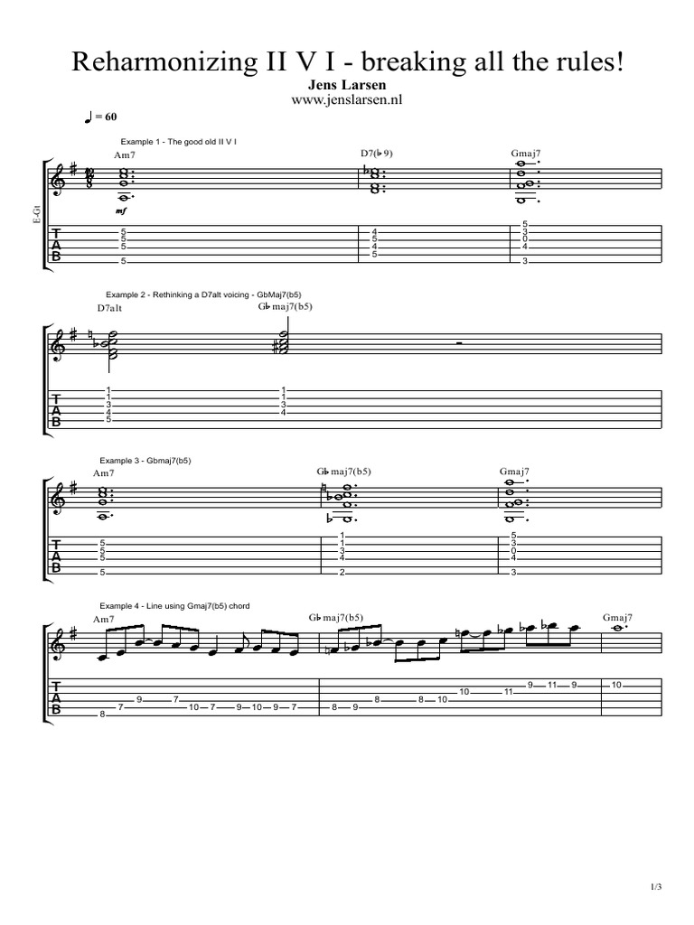 Reharmonizing II V I Breaking All The Rules | PDF