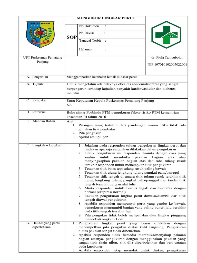 Sop Lingkar Perut 2 | PDF