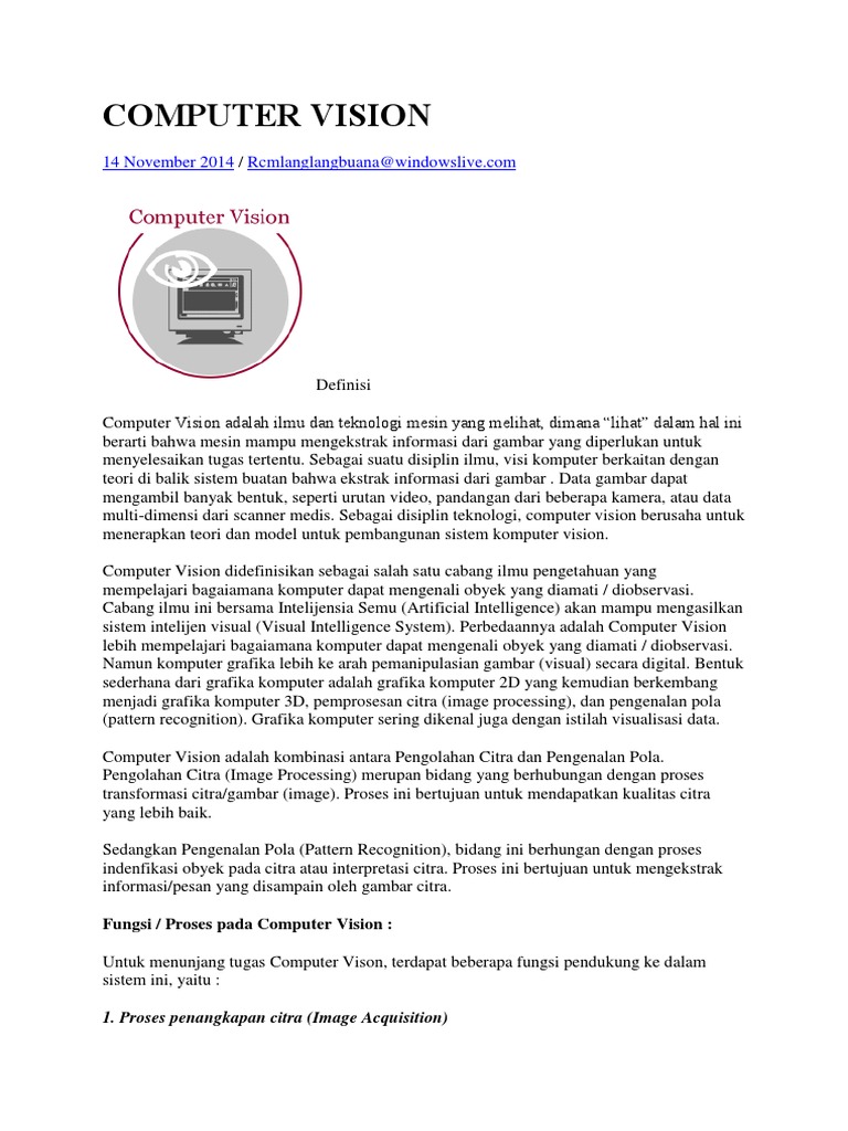 Computer Vision | PDF