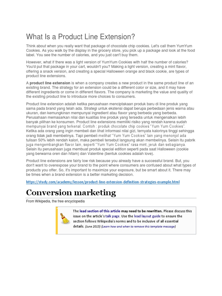 What Is A Product Line Extension | PDF | Marketing | World Wide Web