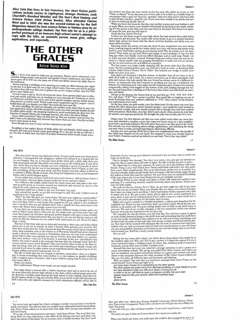 The Other Graces - Alice Sola Kim | PDF