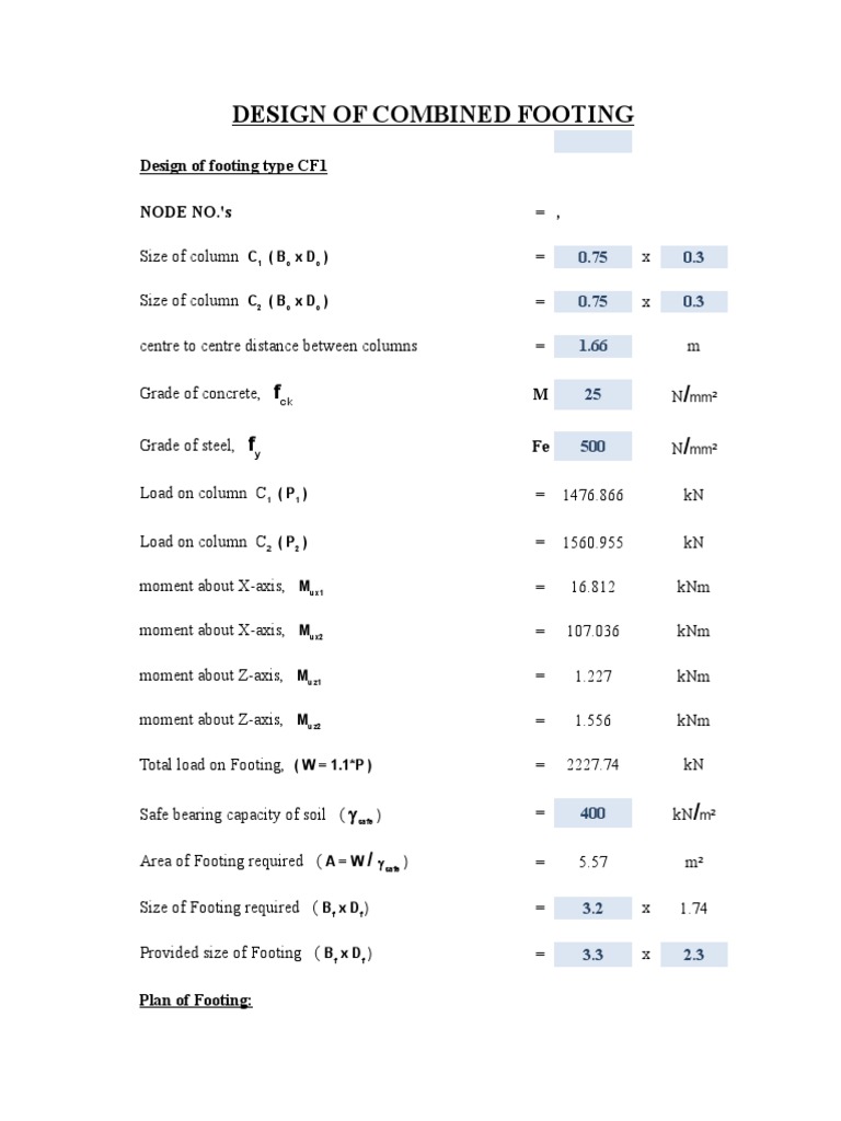 Combined Footing | Download Free PDF | Beam (Structure) | Classical ...