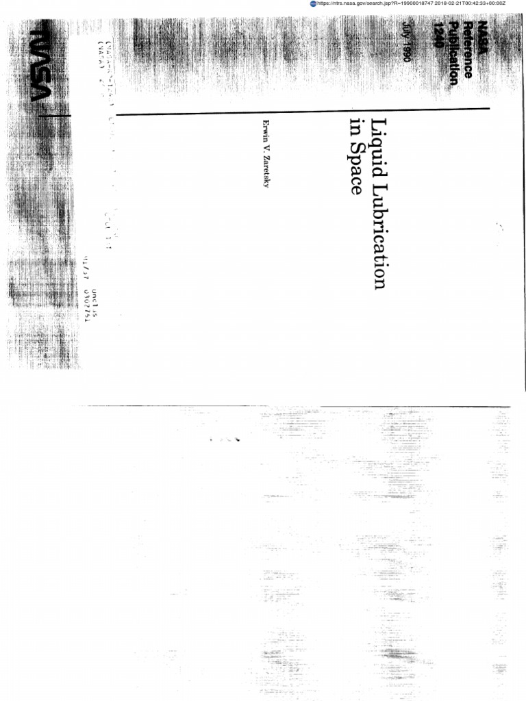Liquid Lubrication in Space | PDF | Lubricant | Bearing (Mechanical)