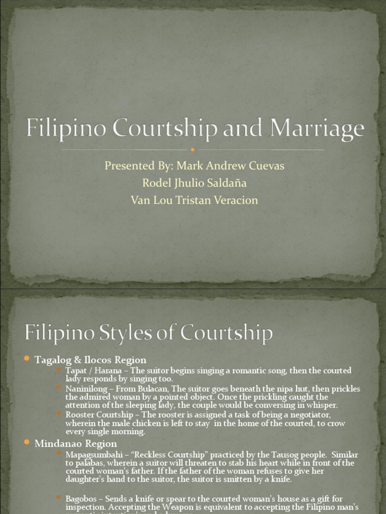 Filipino Courtship and Marriage | PDF | Social Conventions | Marriage